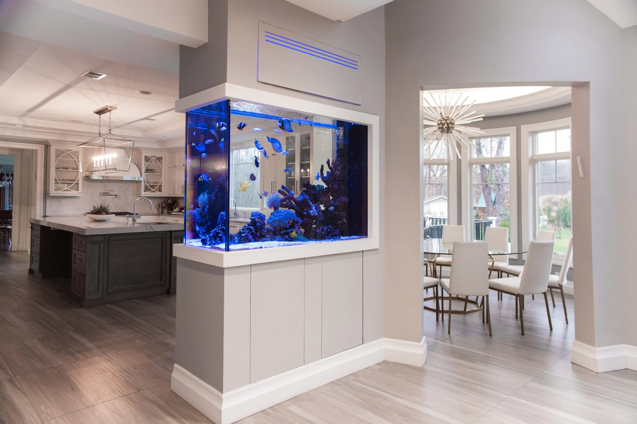 Custom Peninsula Reef Aquarium Room Divider in Lakewood NJ